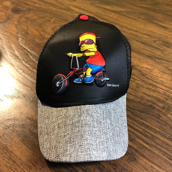 Accessories | Bart Simpson Grayblack 3d Cap Size Os | Poshmark